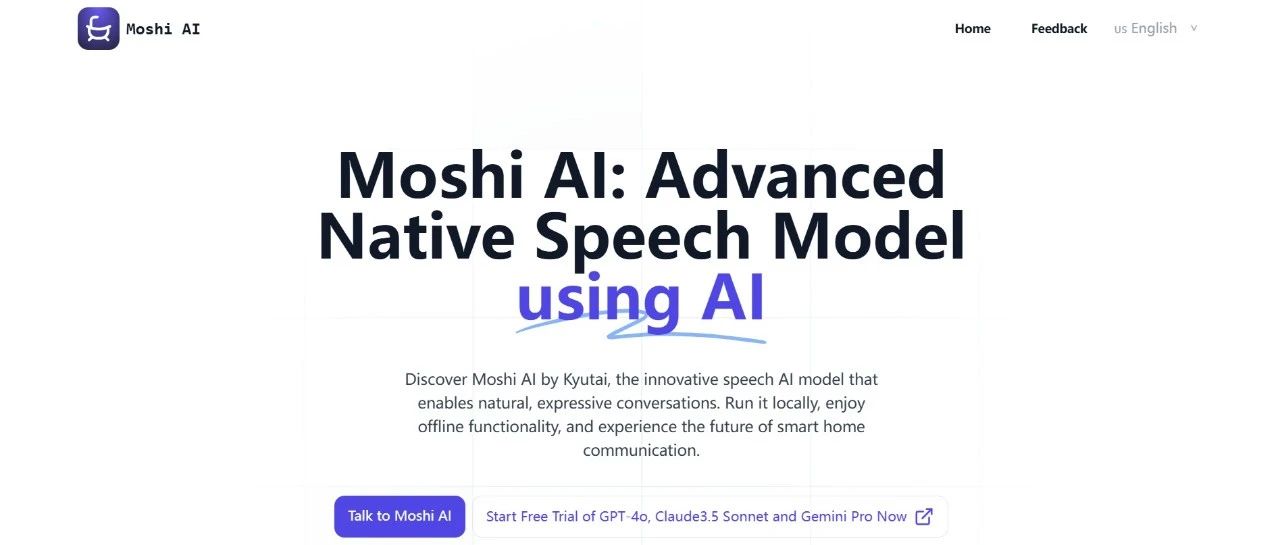 Moshi AI-人工智能实时对话语音工具 | 零壹电商